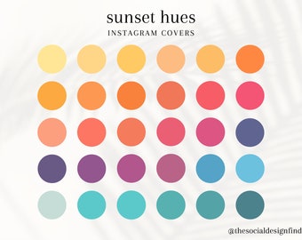 Instagram Story Highlight Covers Hello Sunshine, 20 Solid Color ...