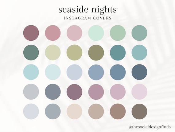 30 Seaside Nights Highlight Covers Cool Tone Highlight Icons - Etsy