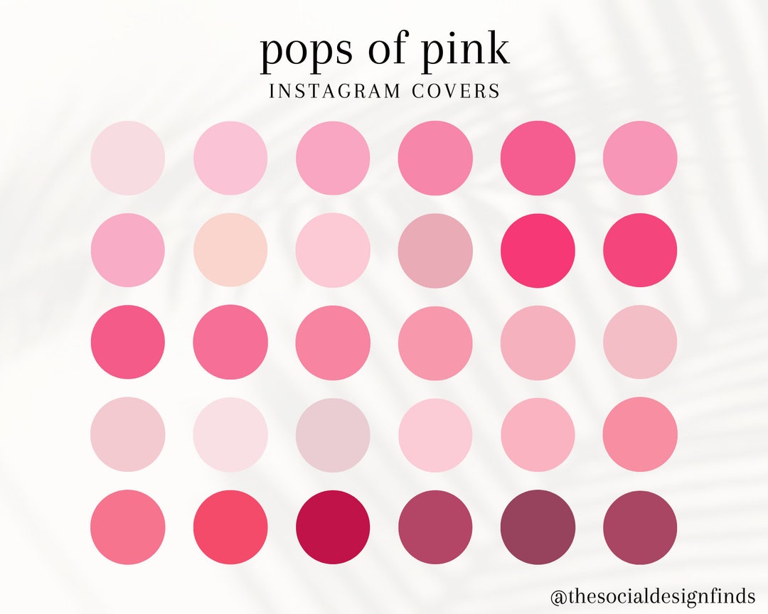 30 Pops of Pink Instagram Highlight Covers | Pink Insta Story | Shades ...