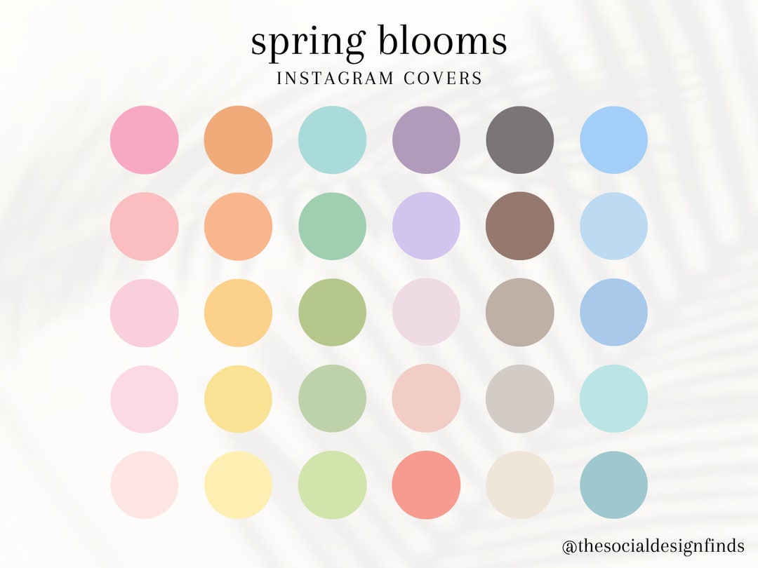 30 Spring Colors Instagram Highlight Covers | Colorful Highlight Icons ...