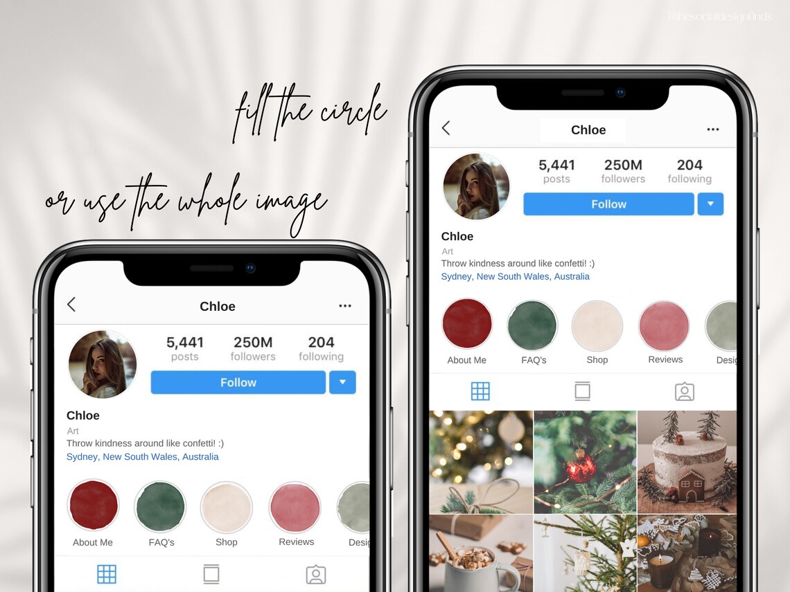 30 Christmas Instagram Highlight Covers | Watercolor IG Story Icons ...