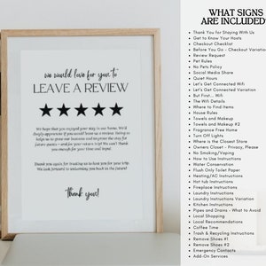 40 Airbnb Signs | Vacation Rental Signs | Wifi Sign | Checkout ...