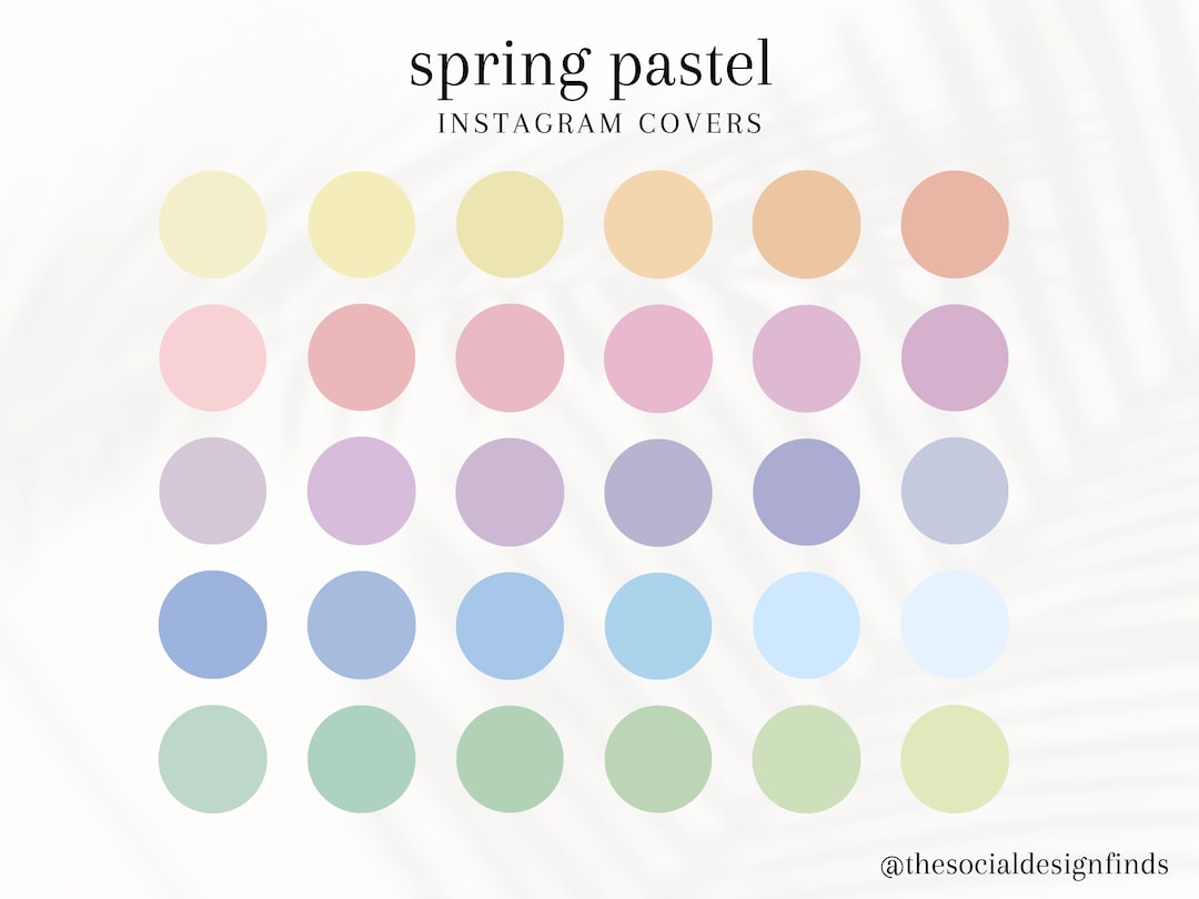 30 Spring Pastel Colors Instagram Highlight Covers | Soft Color ...