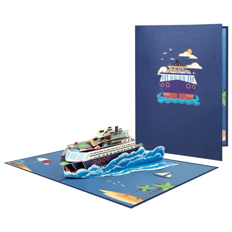 Cruise Ship Pop-up Card: 3D Ocean Liner Vacation Gift - Etsy