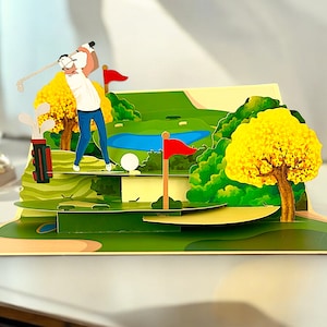 PLAY GOLF! Pop up Card - Best Golf Greeting Card - Golf Birthday Card ...
