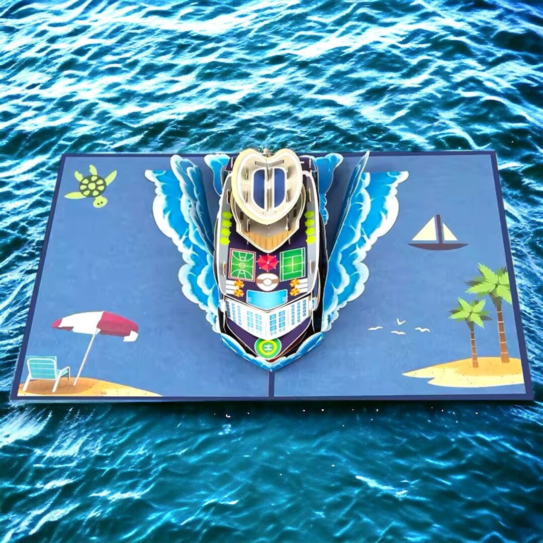 Cruise Ship Pop-up Card: 3D Ocean Liner Vacation Gift - Etsy