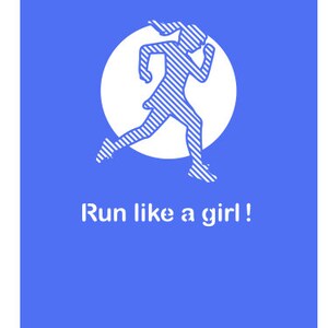 FINISH LINE Pop up Card - Run Like A Girl - Women Runners Greeting Card ...