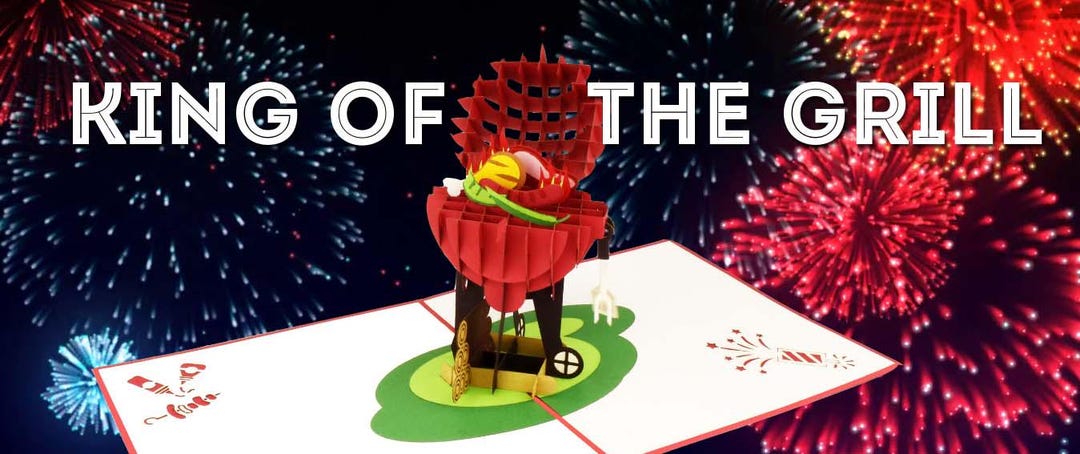 3D BBQ Grill Pop-up Card: Father's Day Cookout Invitation - Etsy