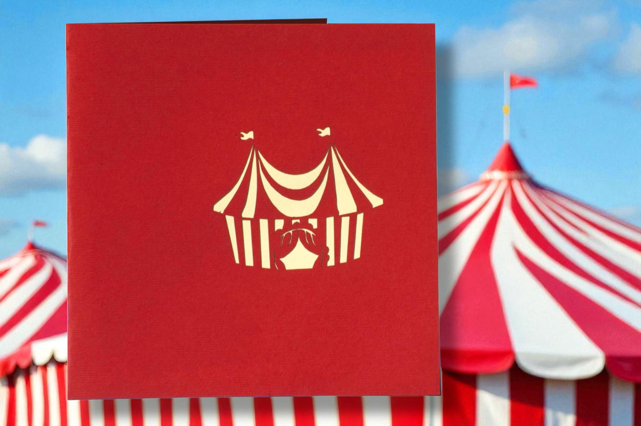 Circus Clown Pop-up Birthday Card – 3D Unicycle Surprise Under the Big ...