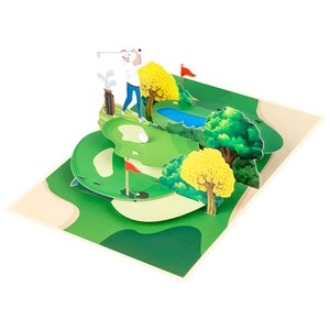 PLAY GOLF! Pop up Card - Best Golf Greeting Card - Golf Birthday Card ...