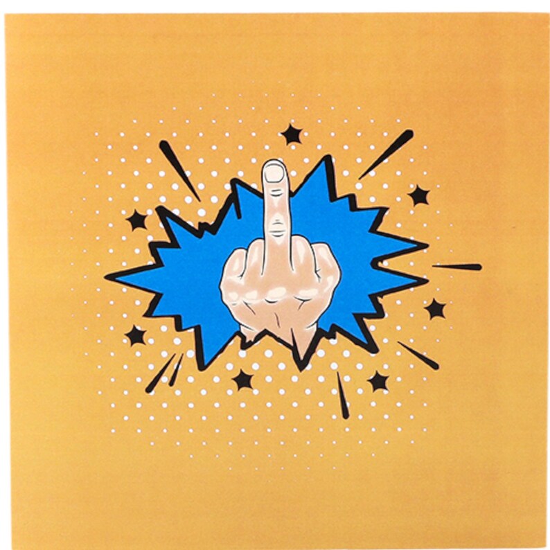 Rude Finger Pop up Card: Adult Birthday Get Lost Card - Etsy