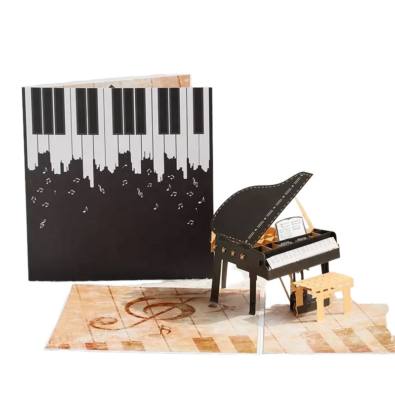 GRAND PIANO Pop up Card Musical Elegance & Surprise Concert Card 3D ...