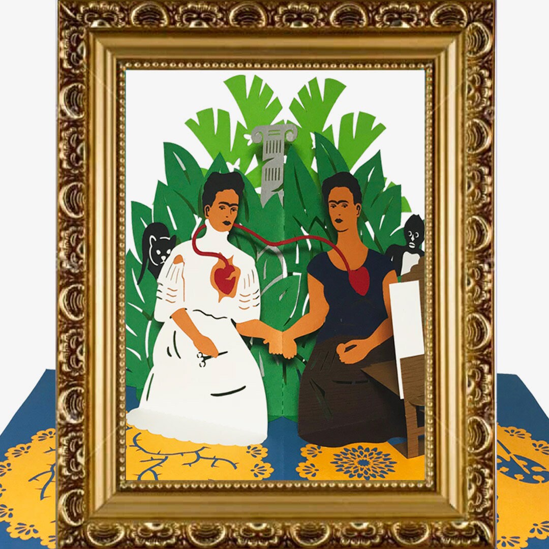 Frida Kahlo Handmade Card Frida Kahlo Greeting Card Mexican Artist Card ...