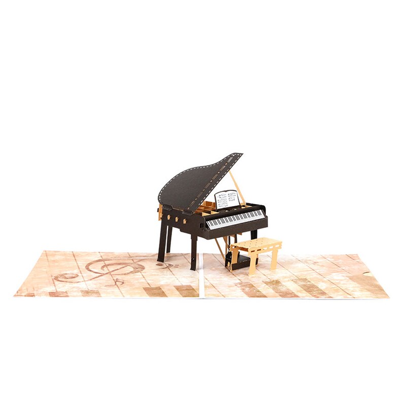GRAND PIANO Pop up Card - Musical Elegance & Surprise - Concert Card ...
