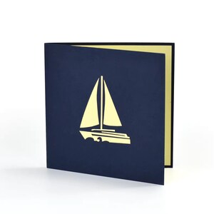 SAILBOAT Pop up Card - Boat Popup Card - Sailor Card - 3D Ocean Card ...