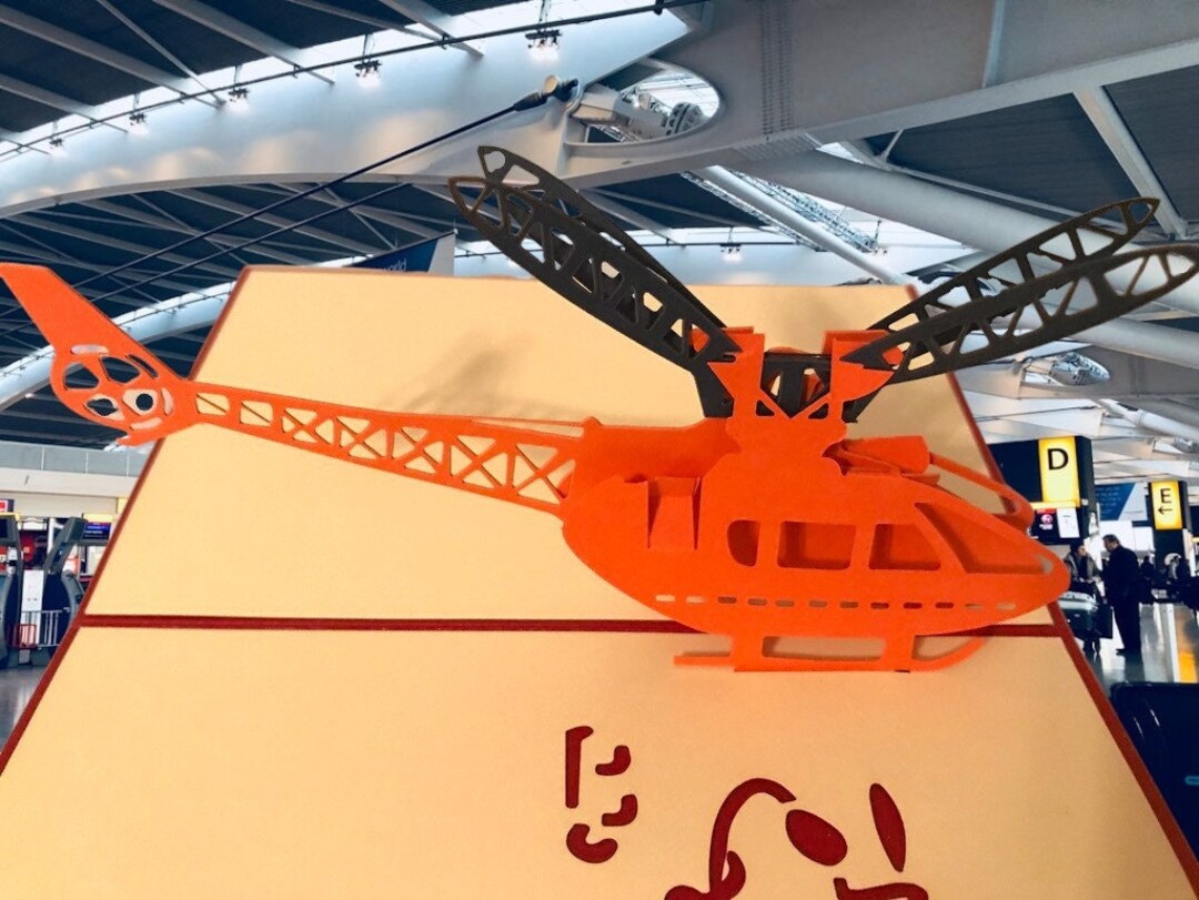 TOY HELICOPTER Pop up Card Kids Favorite Helicopter 3D Chopper Card ...