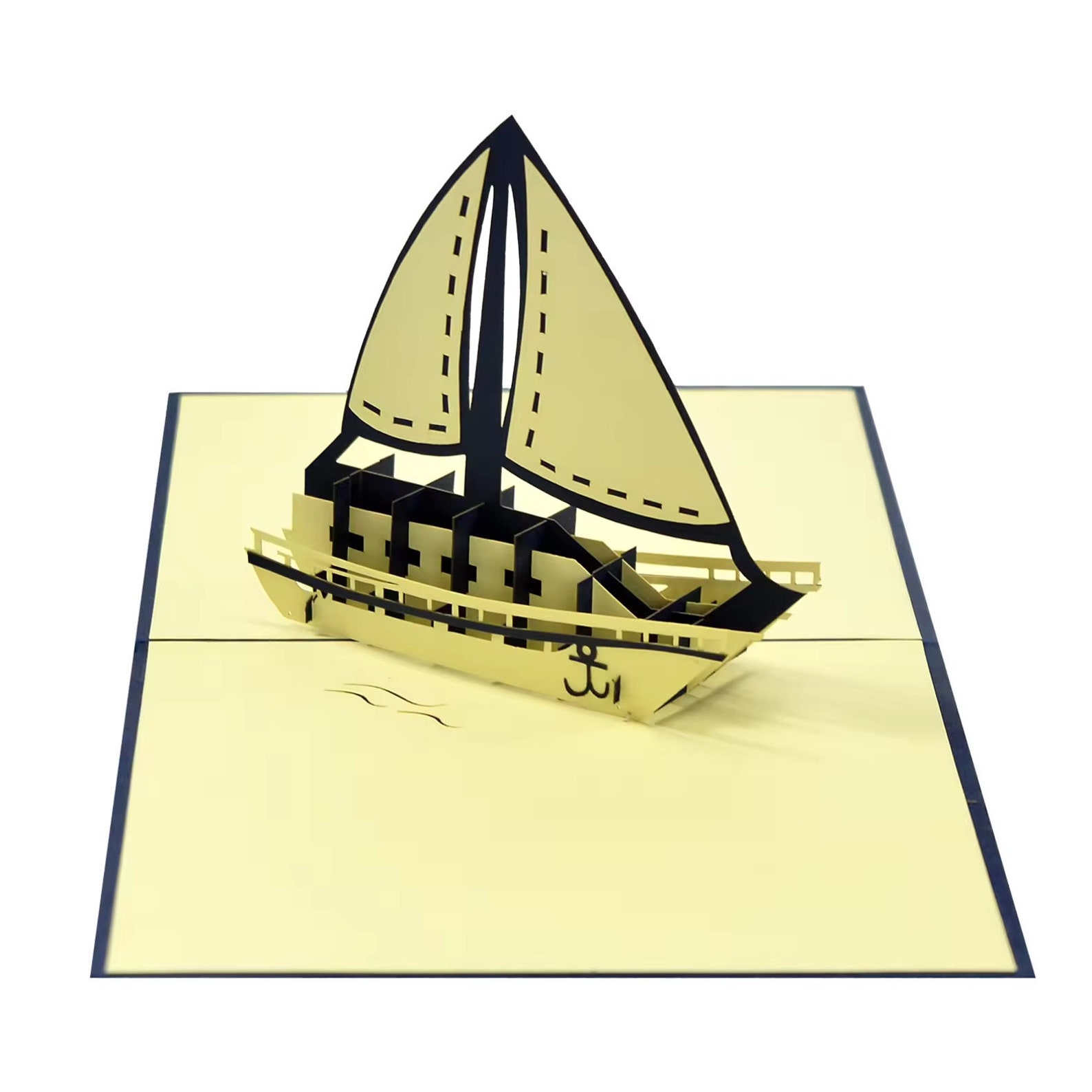 SAILBOAT Pop up Card - Boat Popup Card - Sailor Card - 3D Ocean Card ...