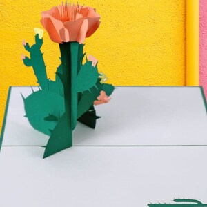 CACTUS FLOWERS Pop up Card - 3D Saguaro Cactus Card - Popup Cactus ...