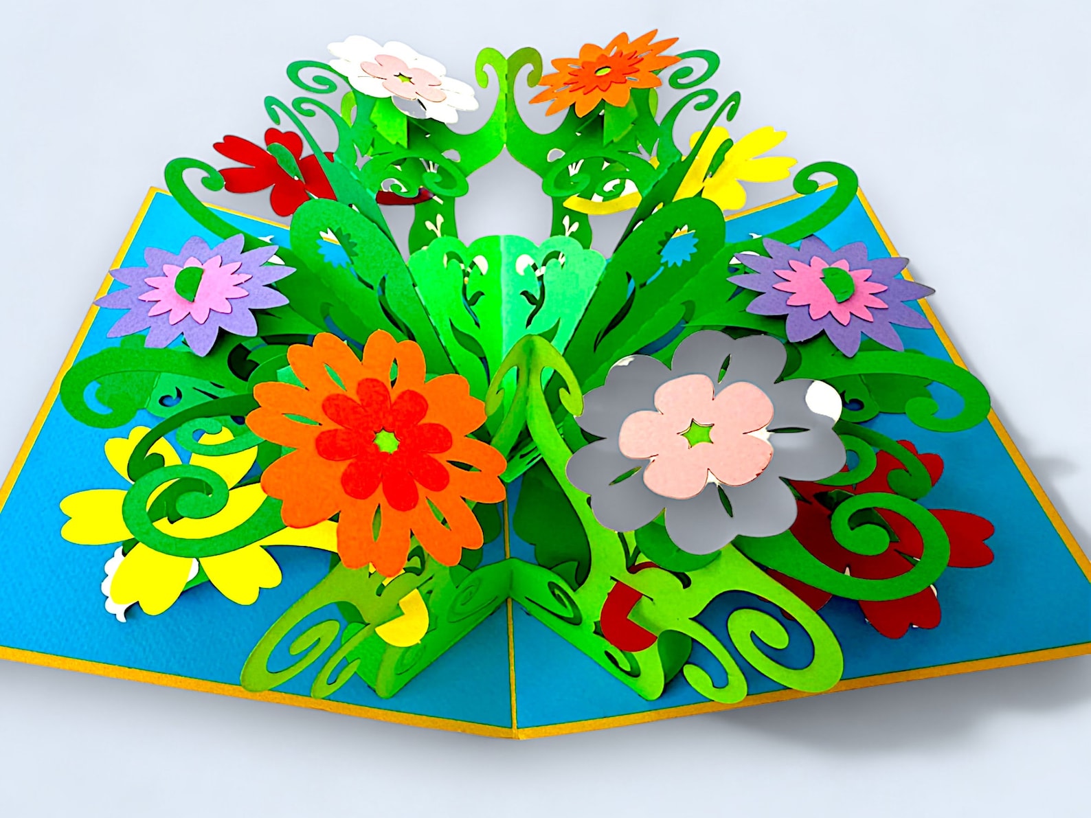 GIANT FLORAL BOUQUET Pop up Card - Floral All Occasion Card - for Big ...