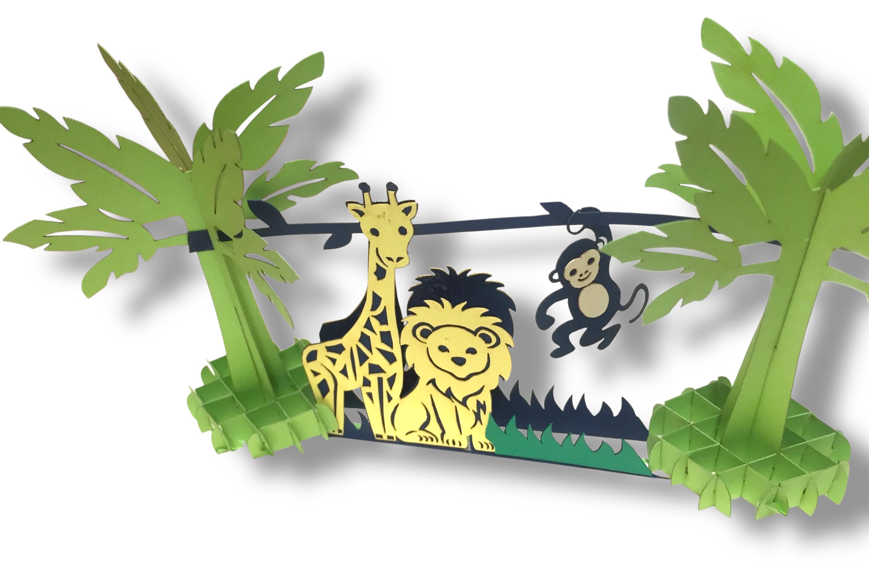 3D Monkey Jungle Pop-up Card: Safari Animal Birthday - Etsy