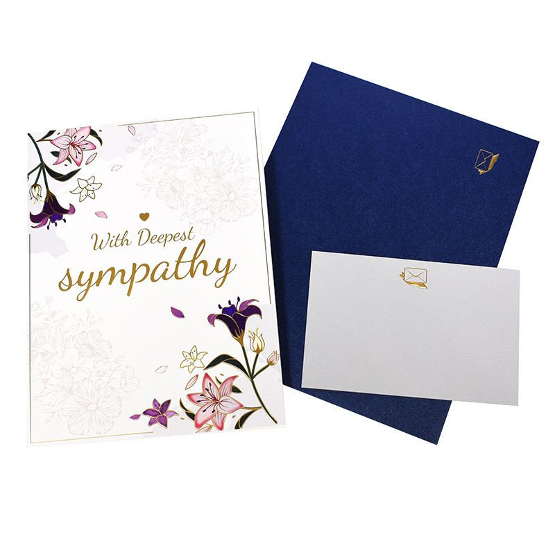 SYMPATHY CARD 3D Condolence Card With Deepest Sympathy Card Thinking of ...