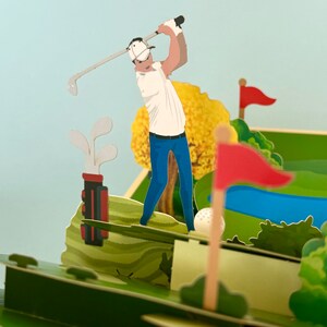 PLAY GOLF! Pop up Card - Best Golf Greeting Card - Golf Birthday Card ...