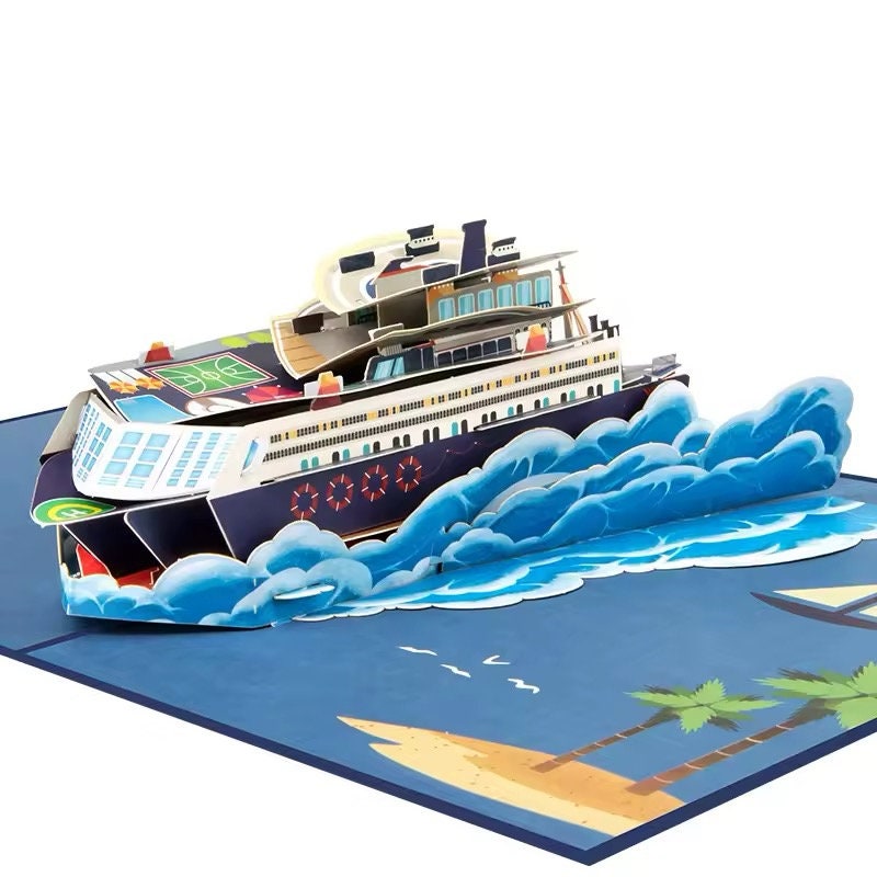 Cruise Ship Pop-up Card: 3D Ocean Liner Vacation Gift - Etsy