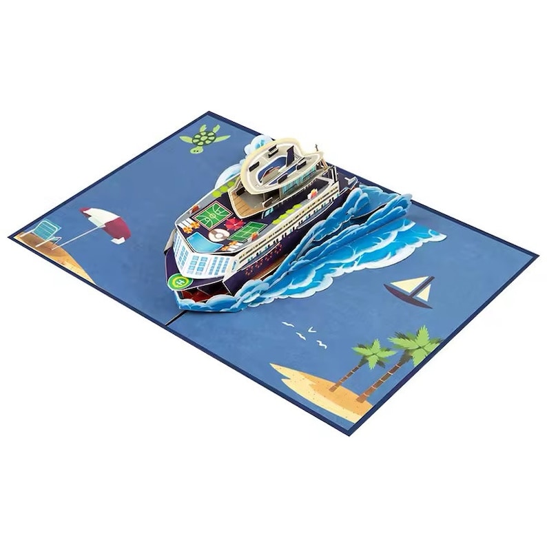 Cruise Ship Pop-up Card: 3D Ocean Liner Vacation Gift - Etsy