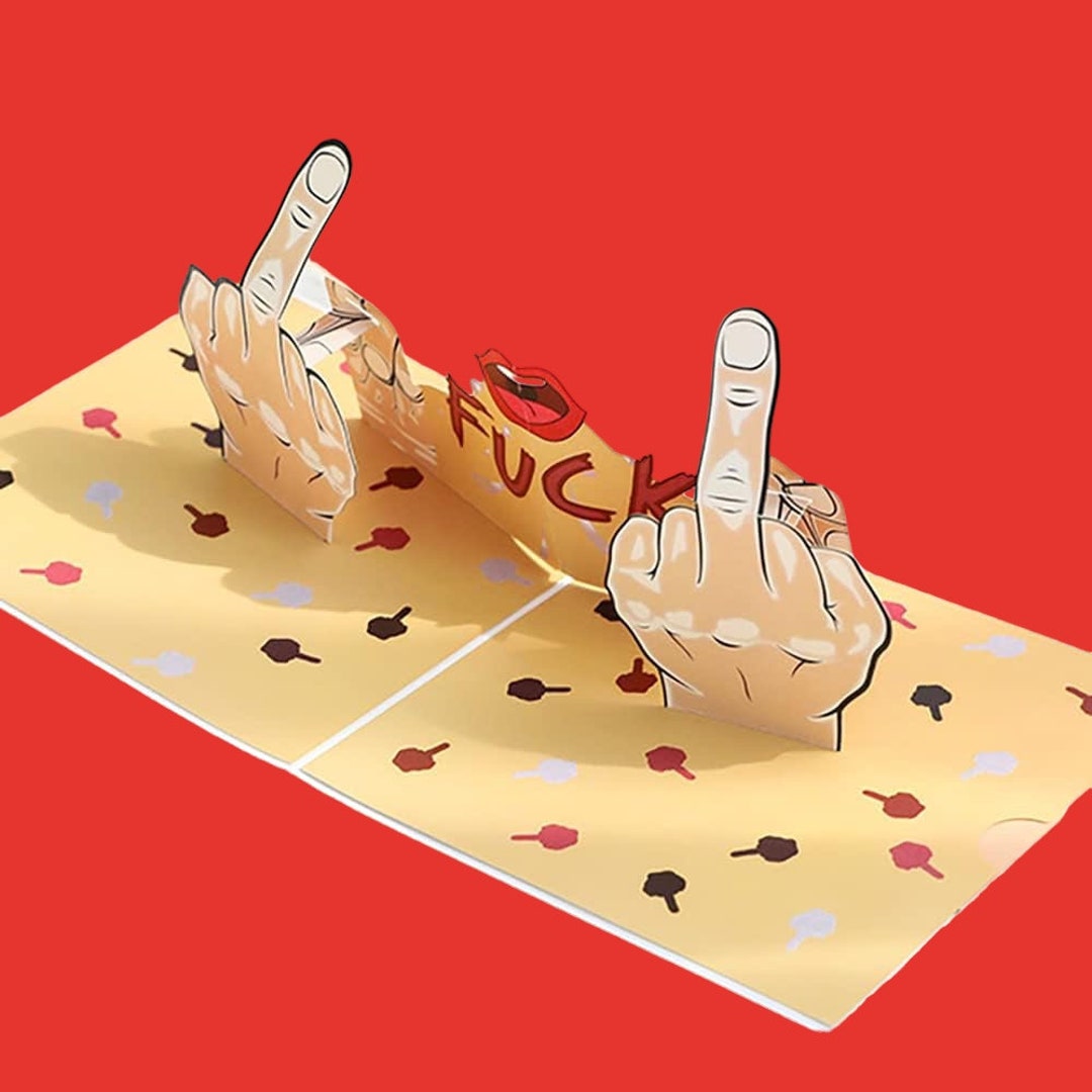 FU3K YOU Pop up Card Adult Rude Birthday or Get Lost Card Joking 3D ...