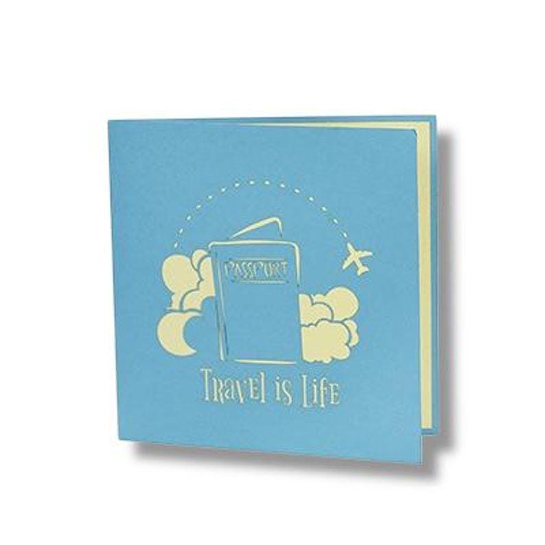 3D Suitcase Pop up Card: Passport, World Travel, Honeymoon Gift - Etsy