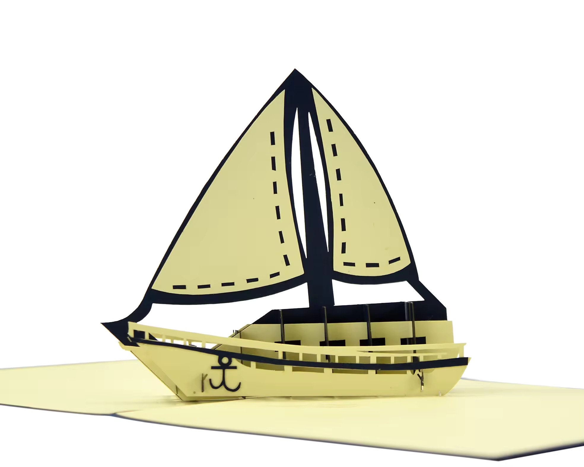 SAILBOAT Pop up Card - Boat Popup Card - Sailor Card - 3D Ocean Card ...