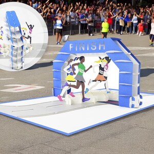 FINISH LINE Pop up Card - Run Like A Girl - Women Runners Greeting Card ...
