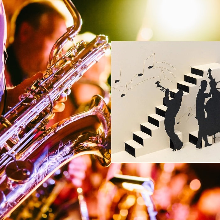 BIRDLAND JAZZ MUSIC Pop up Card Blue Note Cool Music Lover Card Get ...