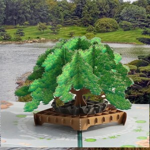 BONSAI PINE TREE Pop up Card - 3D Strength & Resilience Card ...
