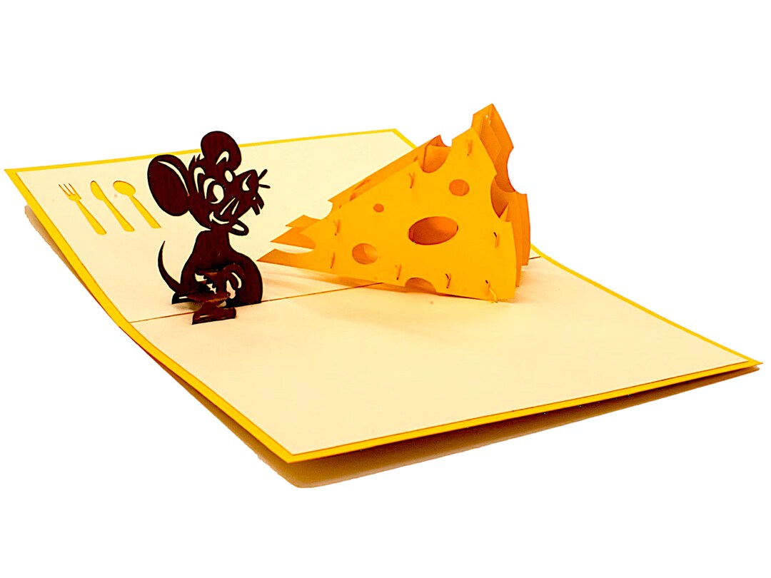Mouse & Cheese Pop up Card: Cocktail Party Invitation - Etsy