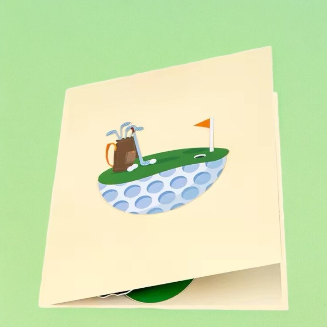 PLAY GOLF Pop up Card Best Golf Greeting Card Golf Birthday Card 3D ...