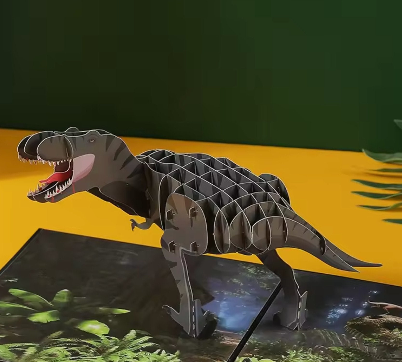 BEST T-REX Pop up Card Lifesize Tyrannosaurus Dinosaur Card 3D Jurassic ...