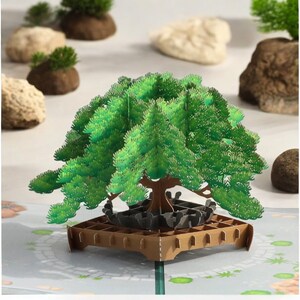 BONSAI PINE TREE Pop up Card - 3D Strength & Resilience Card ...