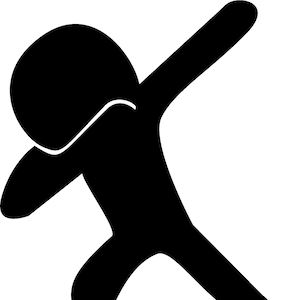 Dabbing Silhouette Cut File - Etsy