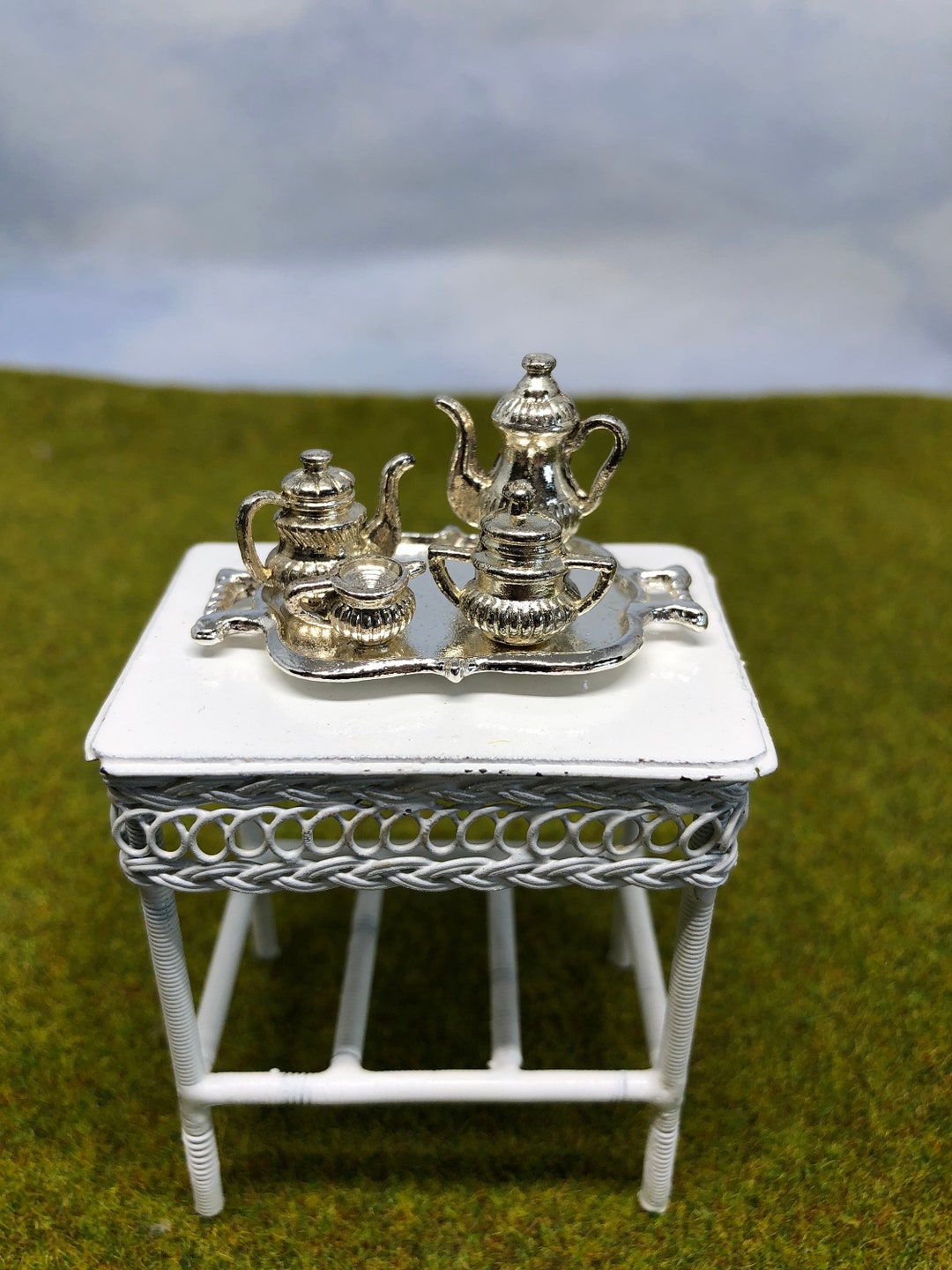 Silverplate Coffee Tray With Accessories. - Etsy
