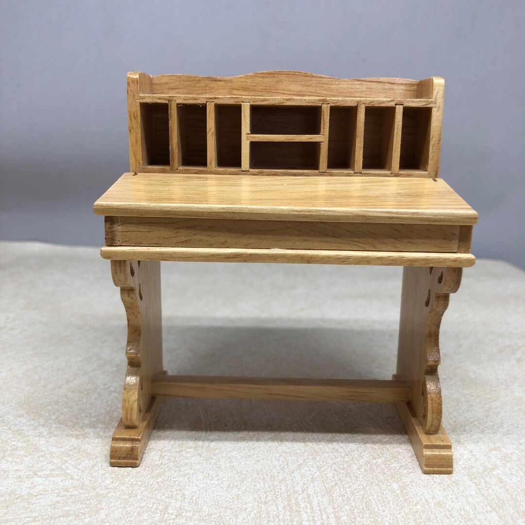 Miniature, Light Oak Desk With a Top That Lifts and Cubbies. - Etsy