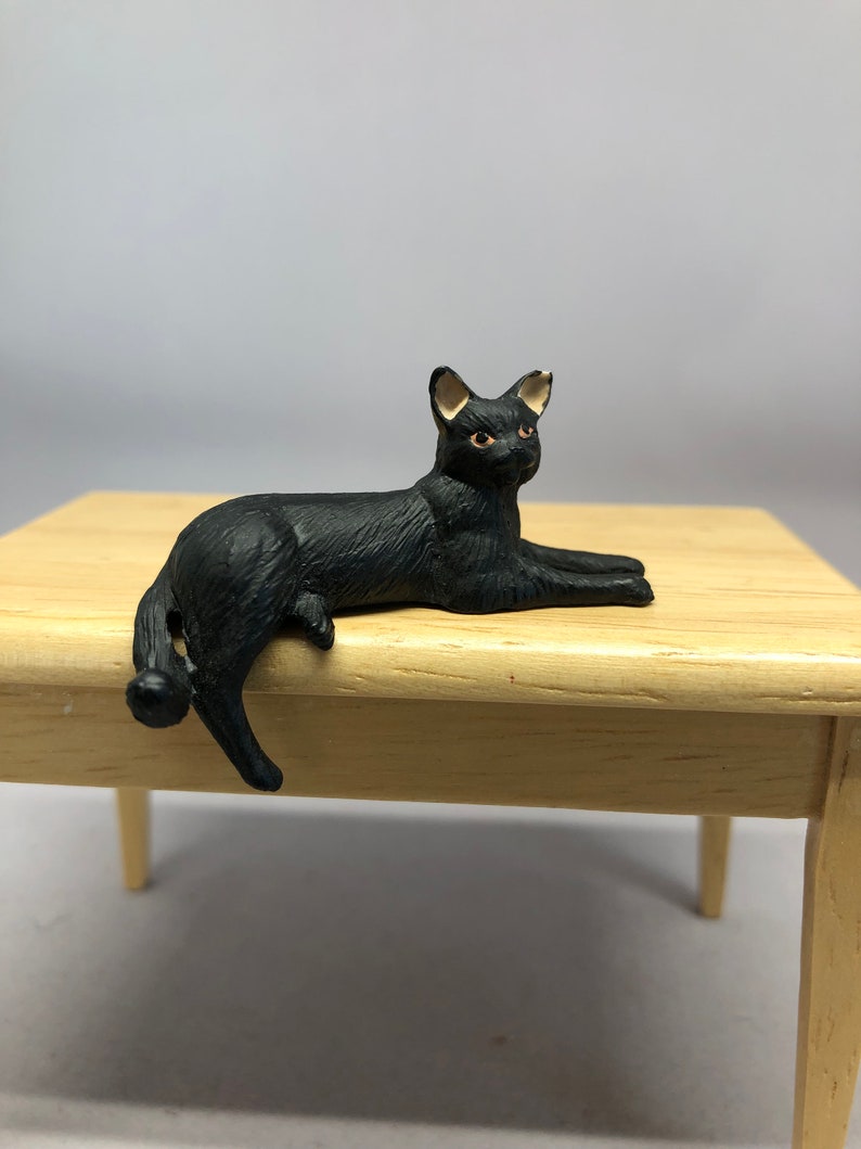 Black Cat Miniature - Etsy