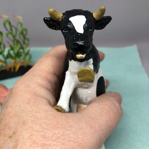 Miniature Cow for Dollhouse, Garden or Mini Farm. - Etsy