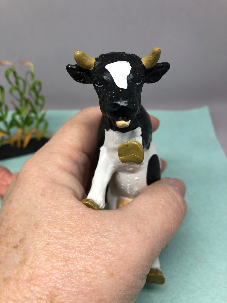 Miniature Cow for Dollhouse, Garden or Mini Farm. - Etsy