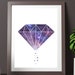 Galaxy Diamond Printable, Geometric Diamond Print, Minimalist Wall ...