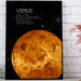 Venus Planet Poster, Astrology Wall Art Galaxy JPG File, Solar System ...