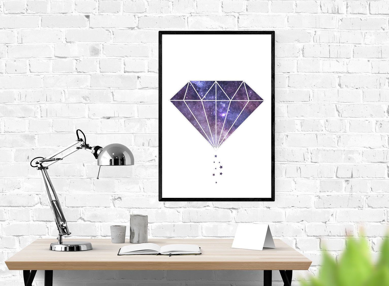 Galaxy Diamond Printable, Geometric Diamond Print, Minimalist Wall ...