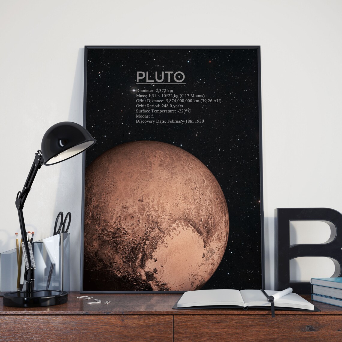 Pluto Facts Print Dwarf Planet Poster Last Minute Gift Idea - Etsy