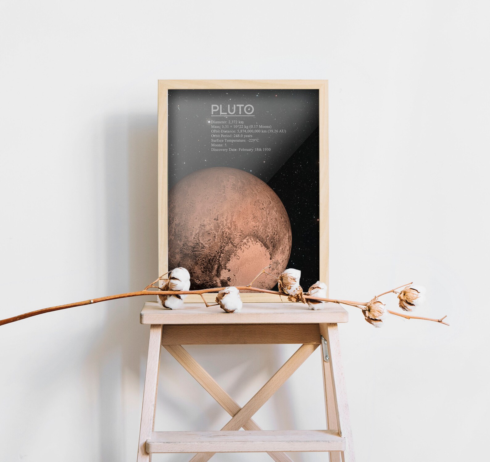 Pluto Facts Print Dwarf Planet Poster Last Minute Gift Idea - Etsy