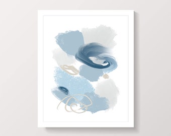 Light Blue Wall Art | Etsy